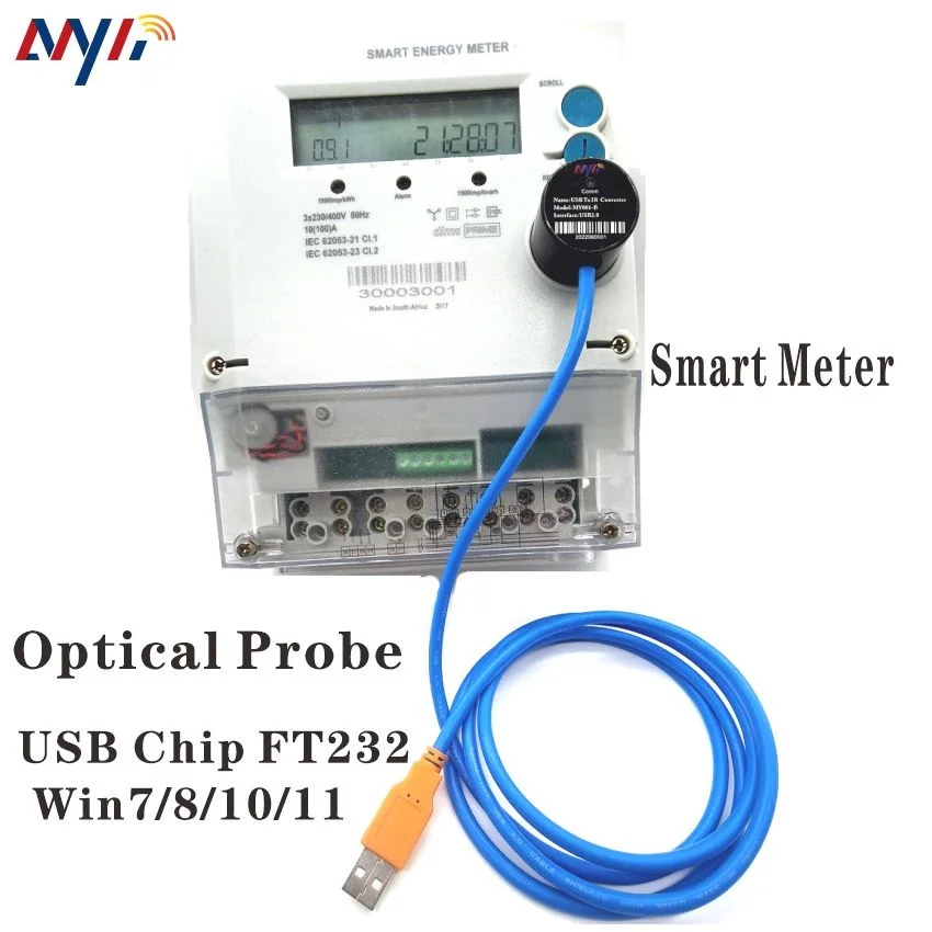 FT232-IEC1107-Optical-Probe-for-Smart-Meter-USB-Optical-sensor-Tool ...