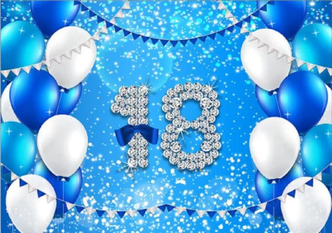 18th Birthday Background Blue