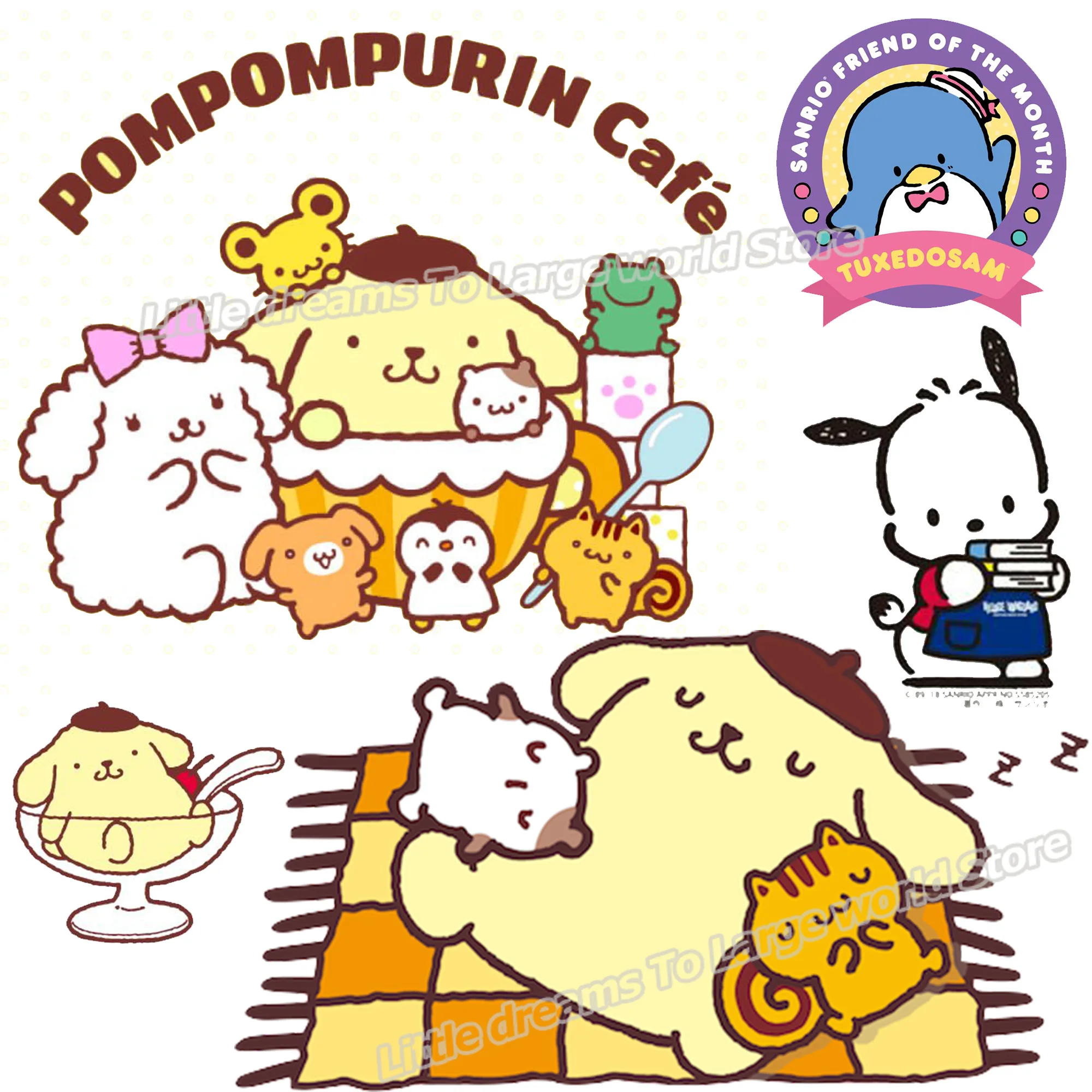 Cartoon-Sanrio-Pochacco-Diy-Patch-Iron-on-Clothes-Gloomy-Pompompurin ...