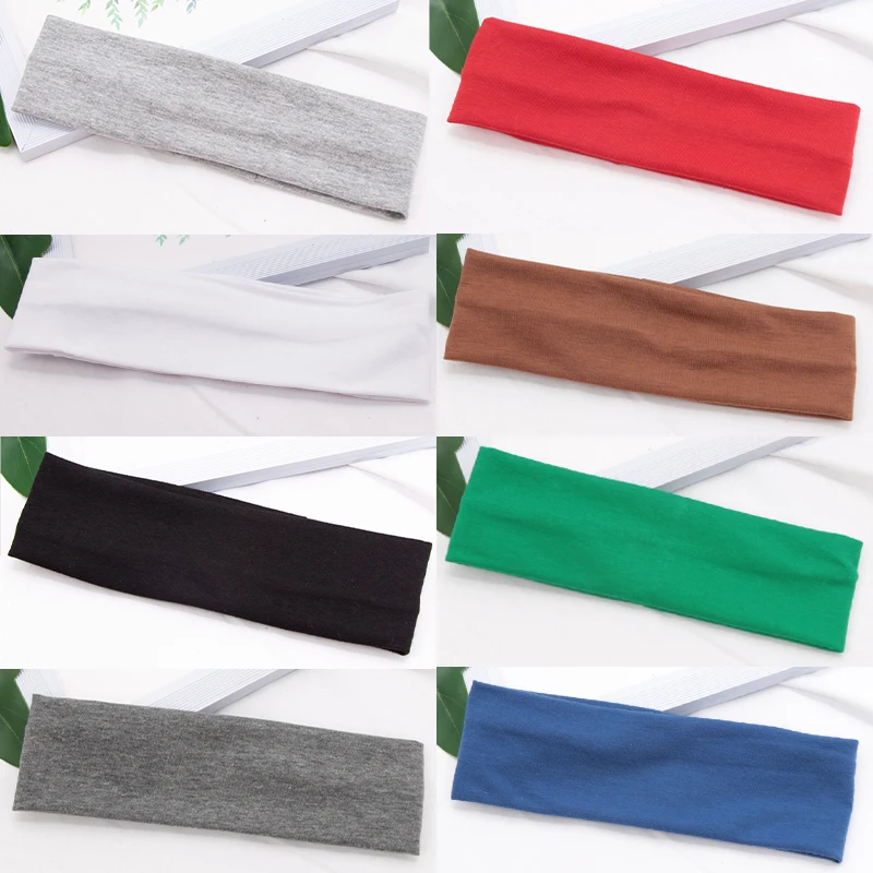 Fashion Sports Headbands For Women Solid Elastic Hair Bands Running ...