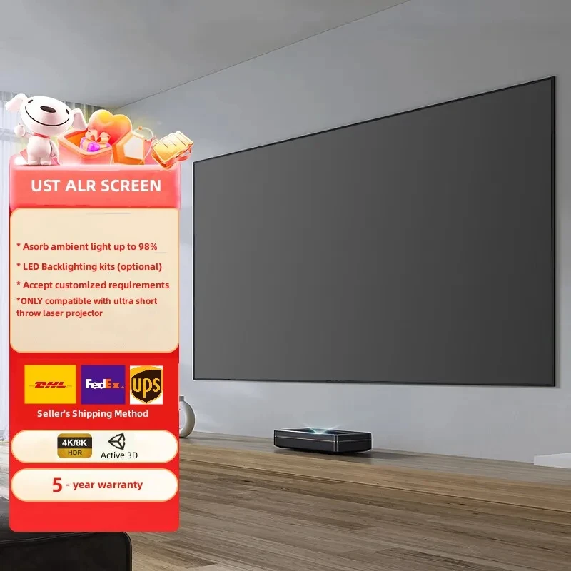 ALR-UST-Tela-de-Proje-o-para-Projetor-Ultra-Curto-Rejeitando-a-Luz ...