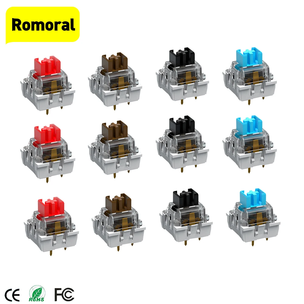 Dustproof-3Pin-Switch-Mechanical-Keyboard-Linear-Tactile-Silent-Red ...