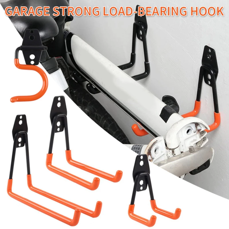 Heavy Duty Metal Hook Garage Organizer Wall Mount Bicycle Hanger Hooks ...