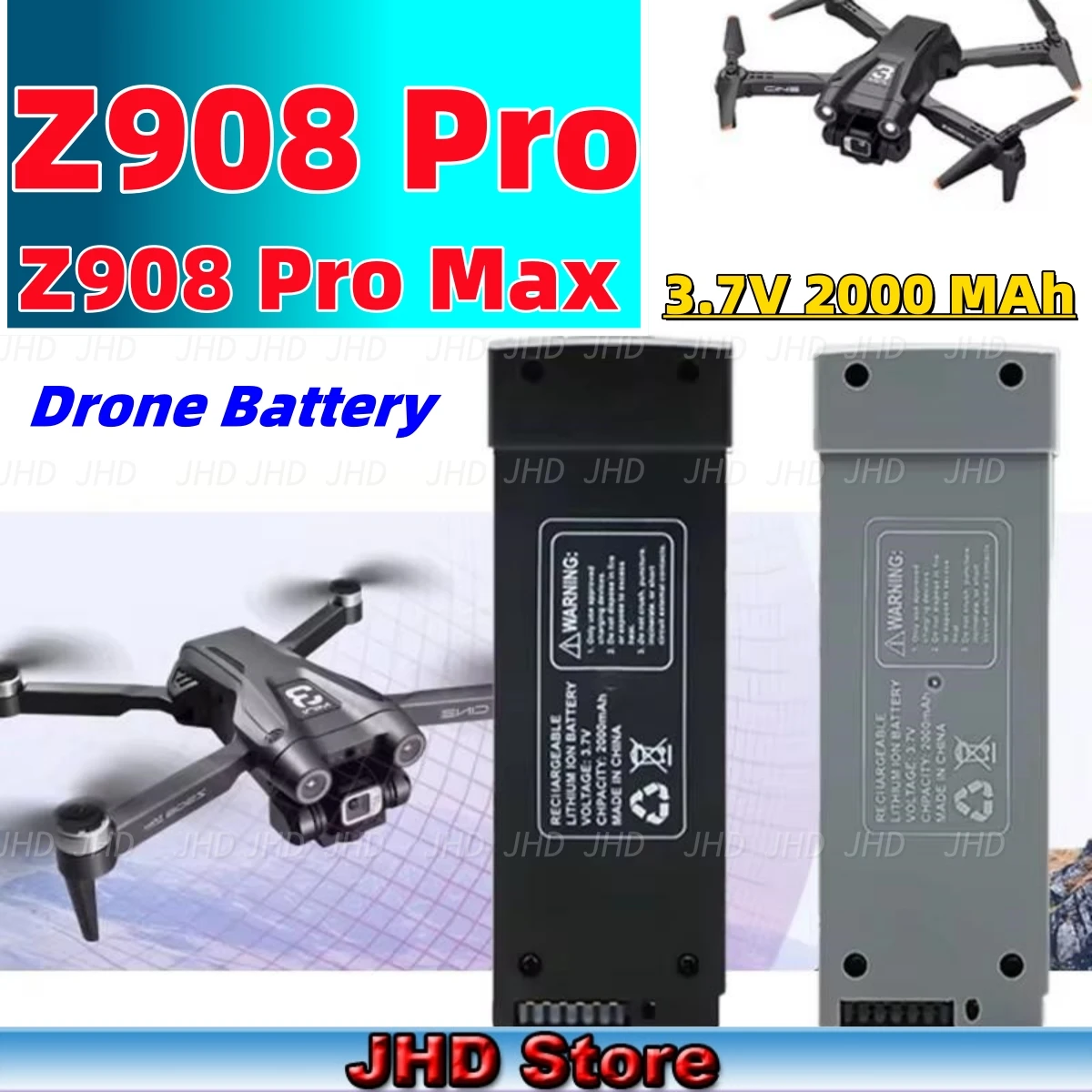 JHD-Z908-Pro-MAX-Battery-for-Z908-PRO-MAX-RC-Plane-3-7V-2000MAh-Oringal ...