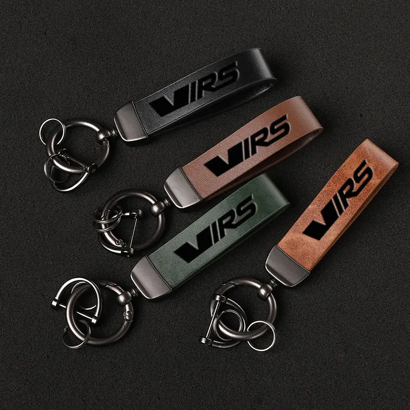 Luxury-Genuine-Leather-Keychain-Car-Key-Ring-Holder-Jewelry-Custom-For ...