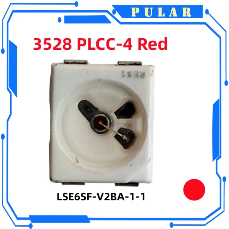 5PCS LSE6SF LS E6SF 3528 SUPER RED SMD LED PLCC-4 633nm 2.15v 50mA PLR ...