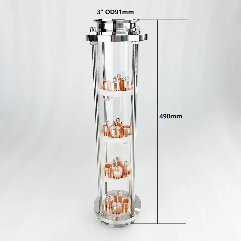 3inch-76mm-OD91mm-Distiller-Glass-Column-For-Distillation-4-Floors ...