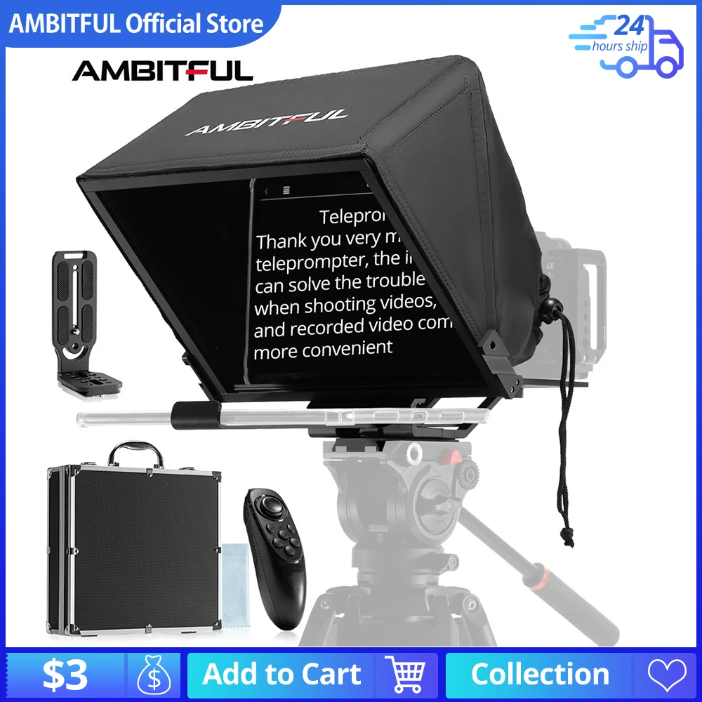 Ambitful-T14-Big-Screen-Prompter-Professional-Interview-Foldable ...