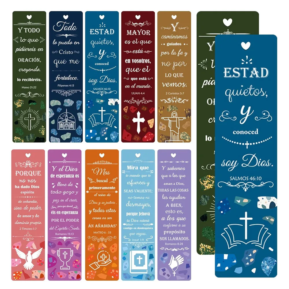 Spanish Christian Verses Bookmarks Motivational Christian Bookmark 1 ...