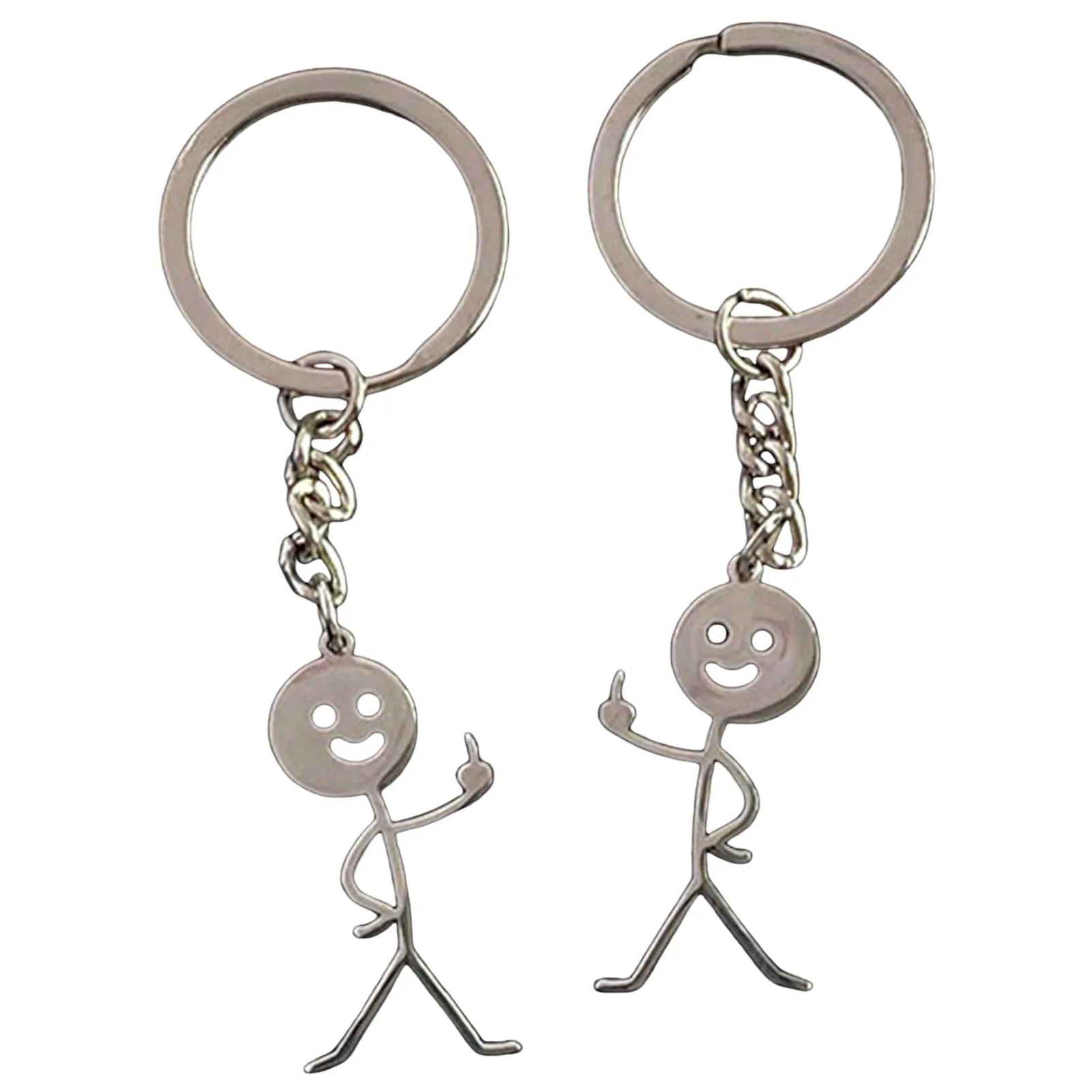 Funny-Keychain-Smiling-Stickman-Cool-Flip-Off-Keychain-Weird-Gifts-for ...