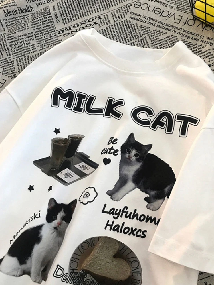 Deeptown-Harajuku-Kawaii-Cat-Graphic-T-Shirts-Women-American-Retro ...