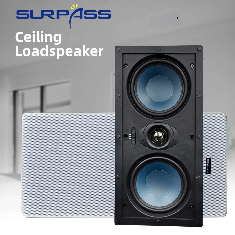100W-Rectangular-ceiling-speaker-in-wall-speaker-coaxial-home-audio ...