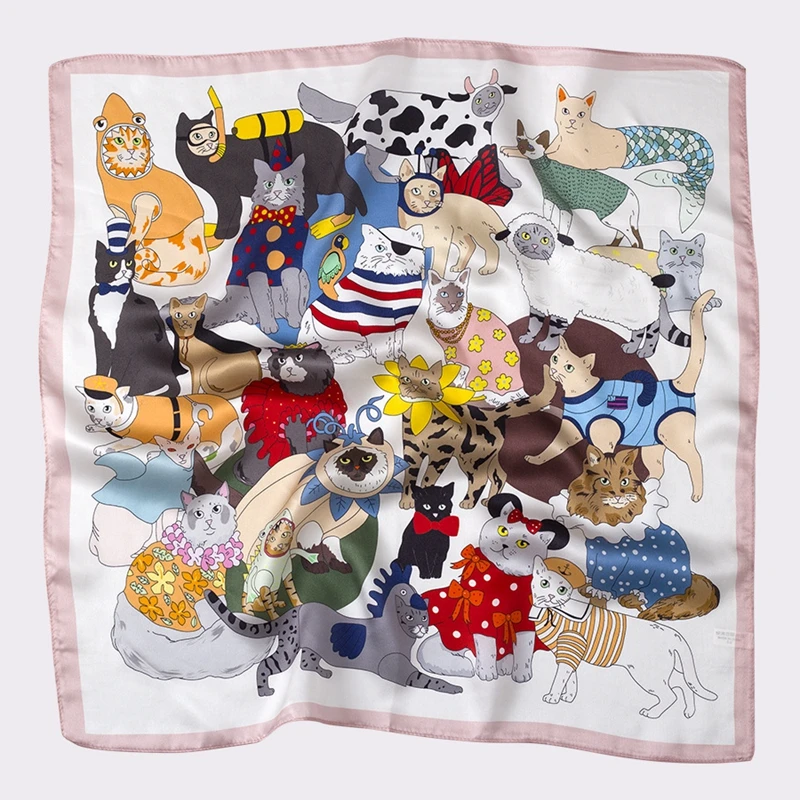 Cute Cat Print Scarf FREE Ship USA at The Great Cat Store