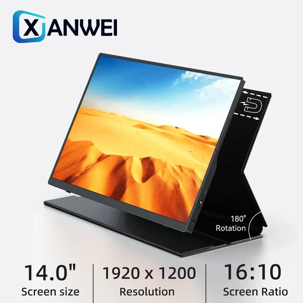 XIANWEI-Monitor-Port-til-1200P-14-100-SRGB-USB-Tipo-C-Propor-o-de-Exibi ...