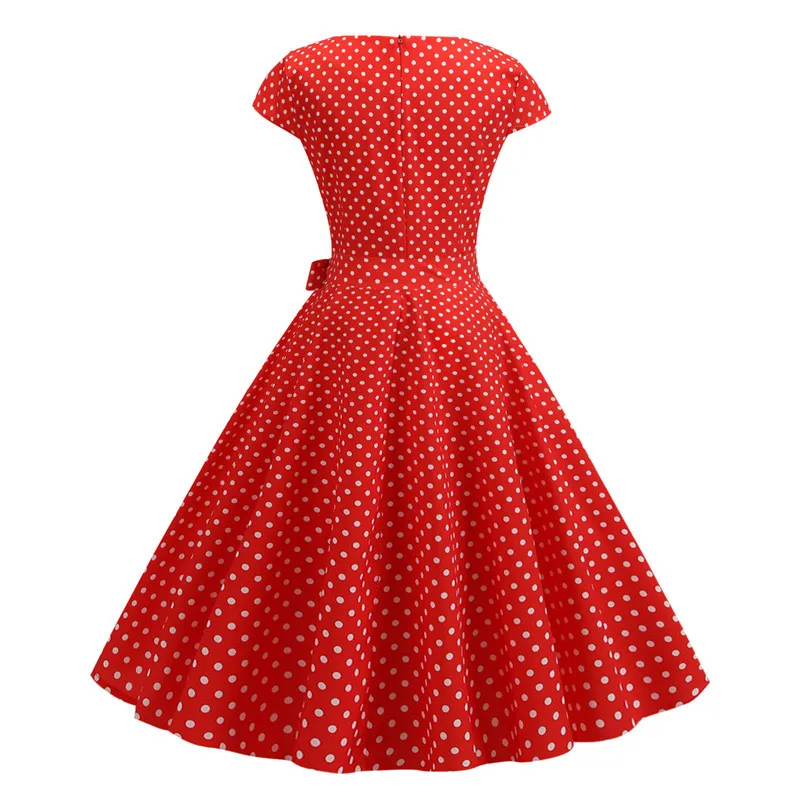 Women's Vintage Dot Swing Party Vintage Dress