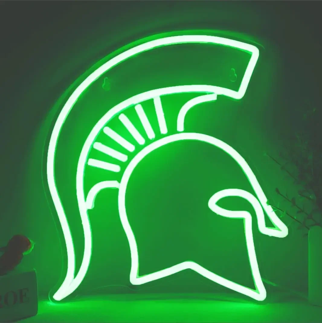 Spartan Helmet Neon Sign Dimmable LED Neon Lights Usb Powered Wall ...