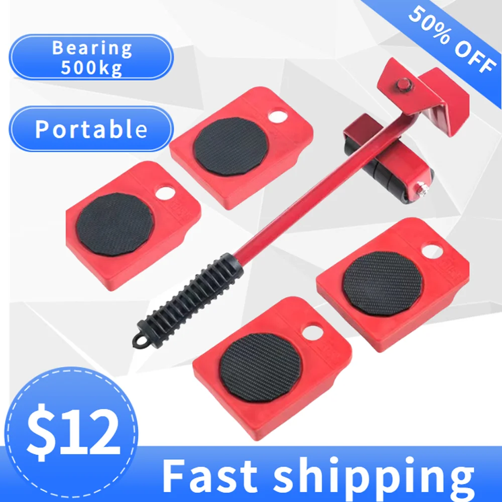 Move-Heavy-Duty-Furniture-Lifter-4-Sliders-Moving-Wheels-Set-Moving ...