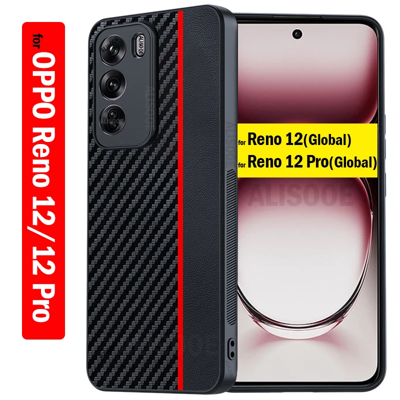 For-OPPO-Reno-12-Pro-5G-Global-Version-Case-Luxury-Fiber-Texture-PU ...