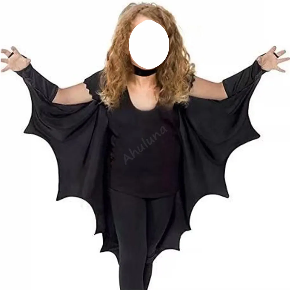 Children Kids Bat Cosplay Cloak Halloween Costume Bat Wing Cape Black ...