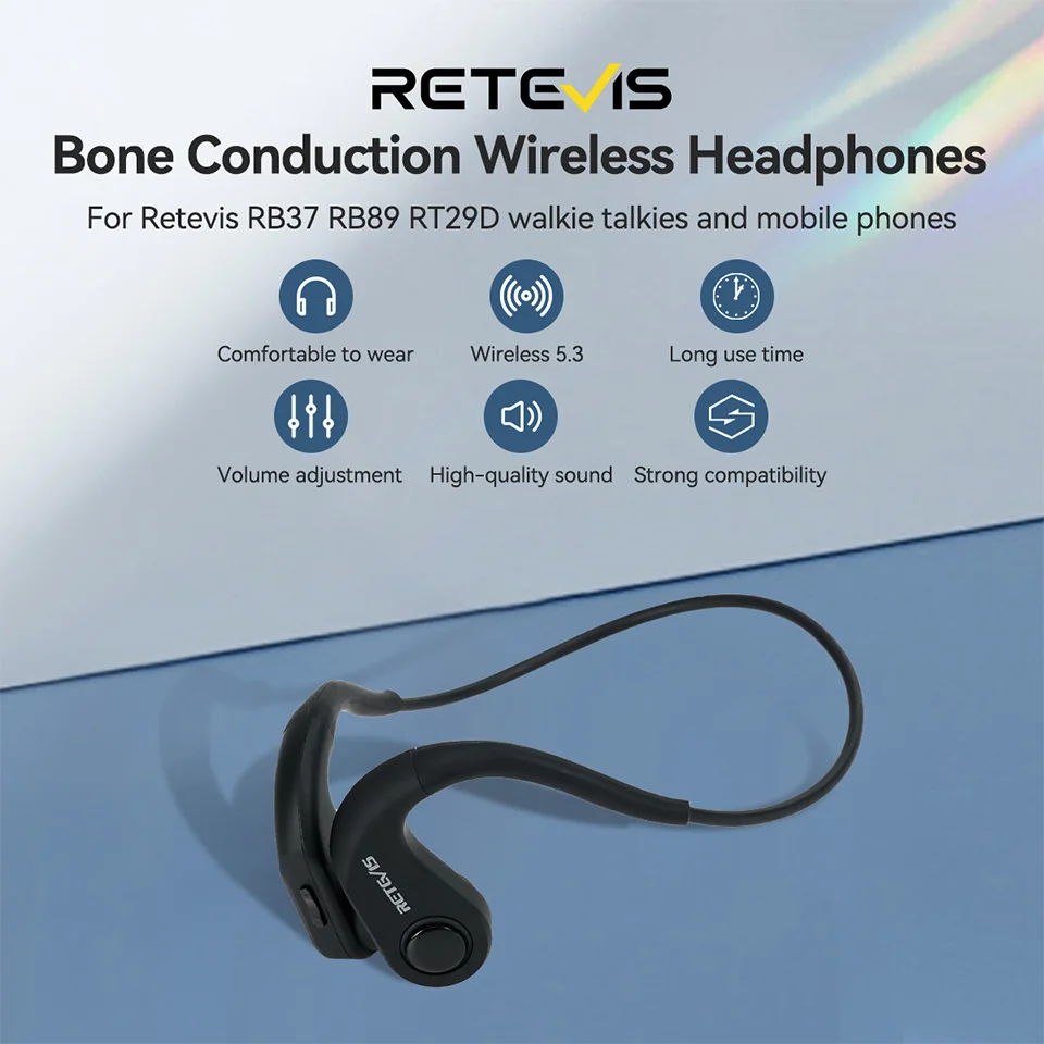 Retevis-EWN002-Bone-Conduction-Headphone-Open-Ear-Wireless-Headset ...