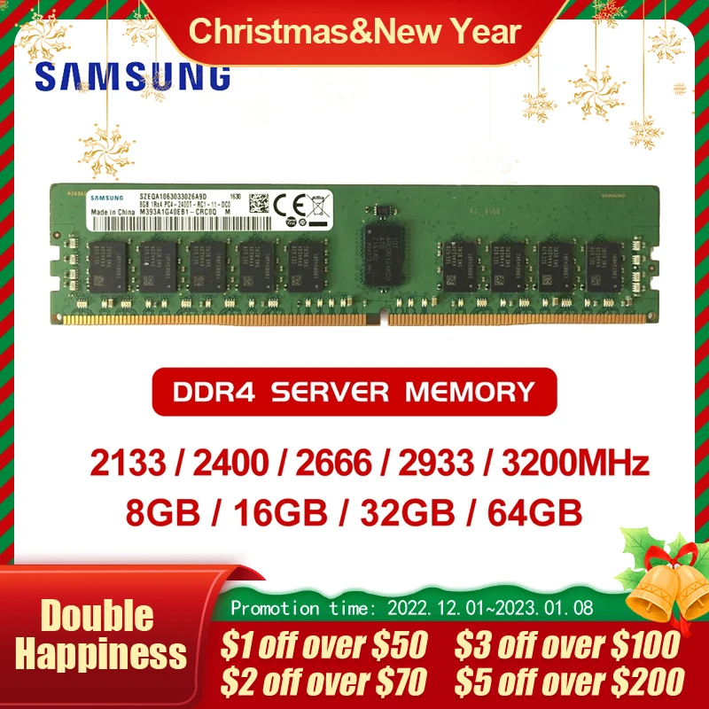 Samsung Ddr4 Server Ram 8gb 16gb 32gb 2133/2400/2666/2933/3200mhz Ecc ...