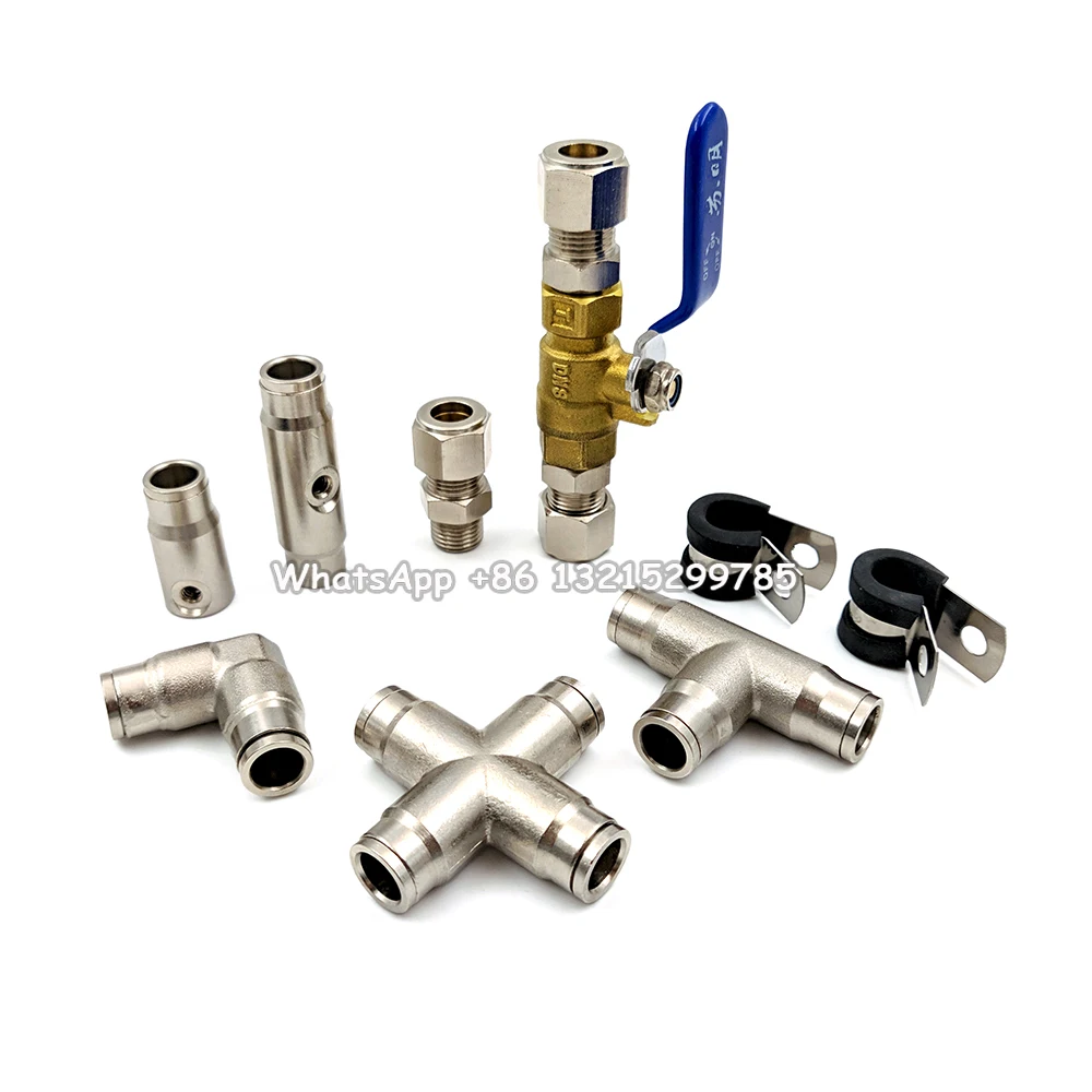 High pressure spray joint atomizing nozzle accessories end straight ...