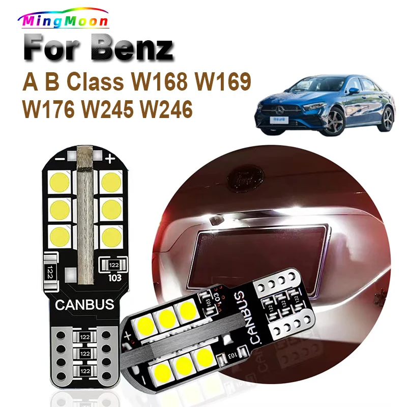 2Pcs-T10-License-Plate-LED-Bulbs-For-Mercedes-Benz-A-B-Class-W168-W169 ...