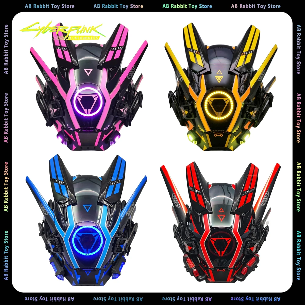 Cyberpunk-Helmet-Shinobi-Samurai-Mask-Man-Techwear-Robot-Mask-With-LED ...