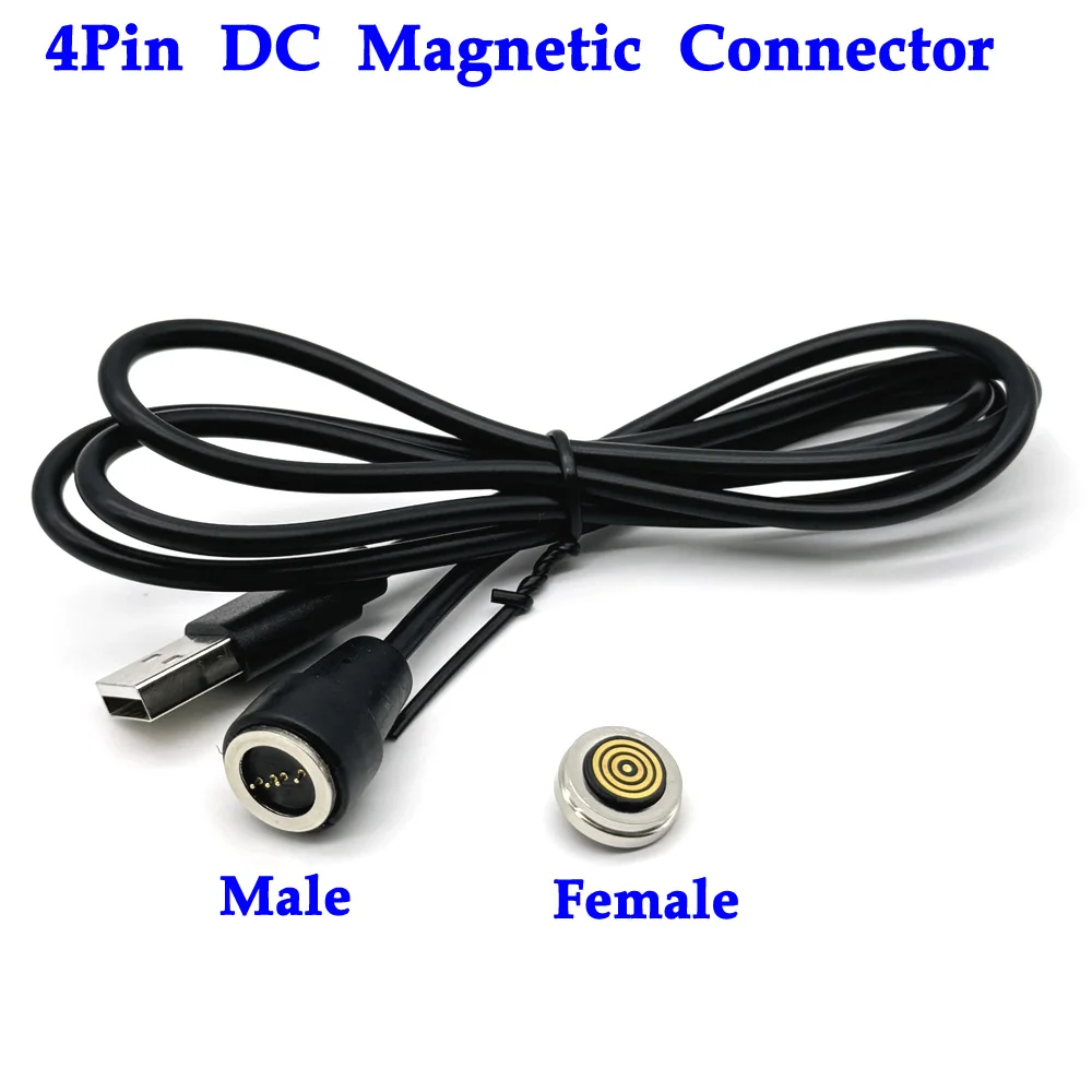 4Pin USB cable large current Waterproof Spring Loaded Male Female 360 ...