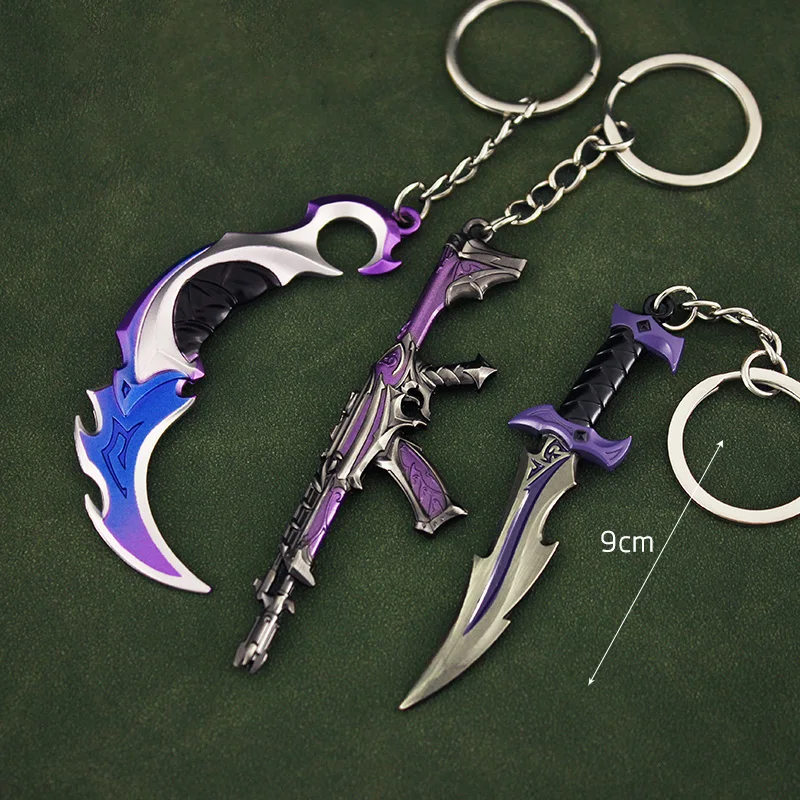 Valorant Knife Figure Anime 9cm Game Keychain Room Decor Sword Karambit ...