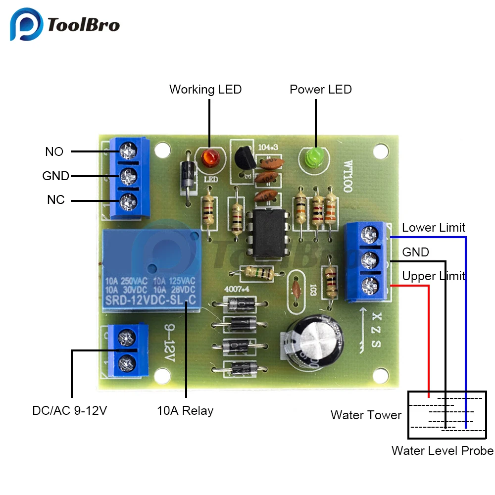 Liquid-Water-Level-Controller-Sensor-Module-DC-9-12V-Automatic-Pumping ...