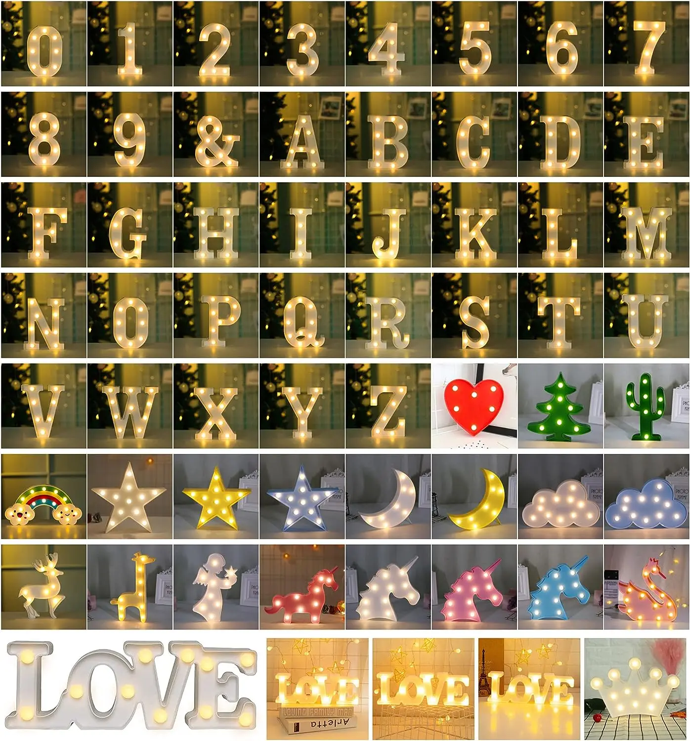 Luz-LED-decorativa-con-letras-del-alfabeto-l-mpara-luminosa-con-bater-a ...