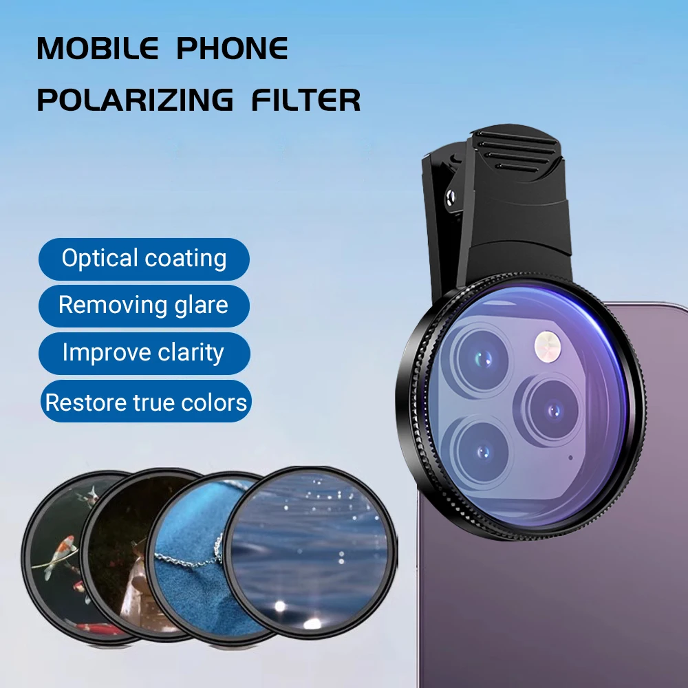 52MM Cpl Universal lens Digital Filter Lens Protector For Smartphone ...