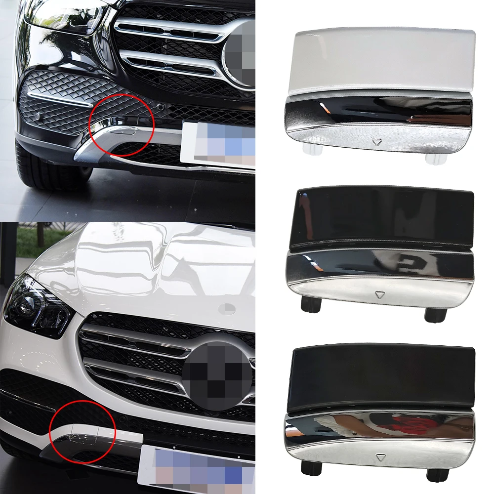For-Mercedes-W167-Car-Front-Bumper-Tow-Hook-Cover-Cap-Black-For-Benz ...