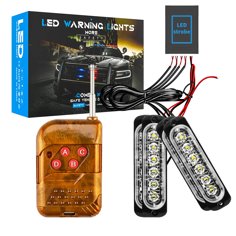 24-LED-Strobe-Light-Wireless-Car-Emergency-Flashing-Light-Car-LED-12V ...