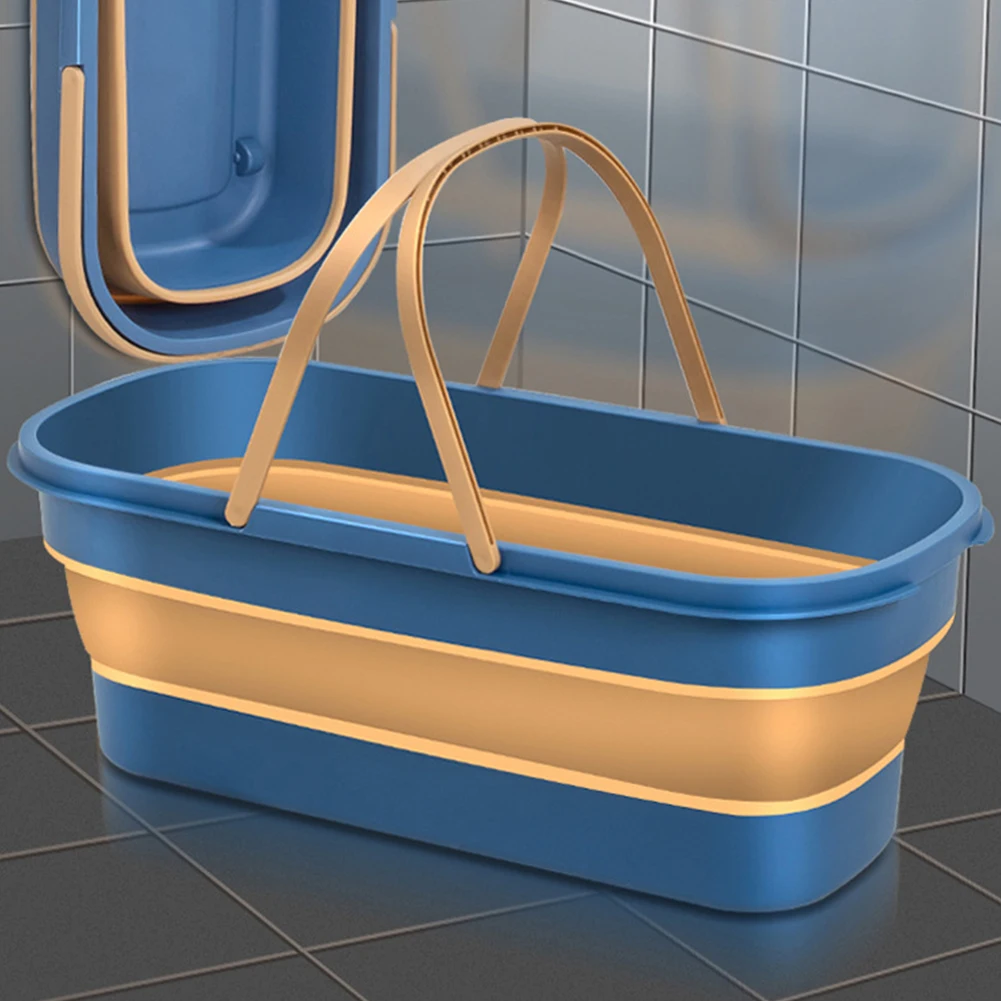 Flat-Mop-Cleaning-Bucket-Foldable-Portable-Mop-Water-Pail-with-Handle ...