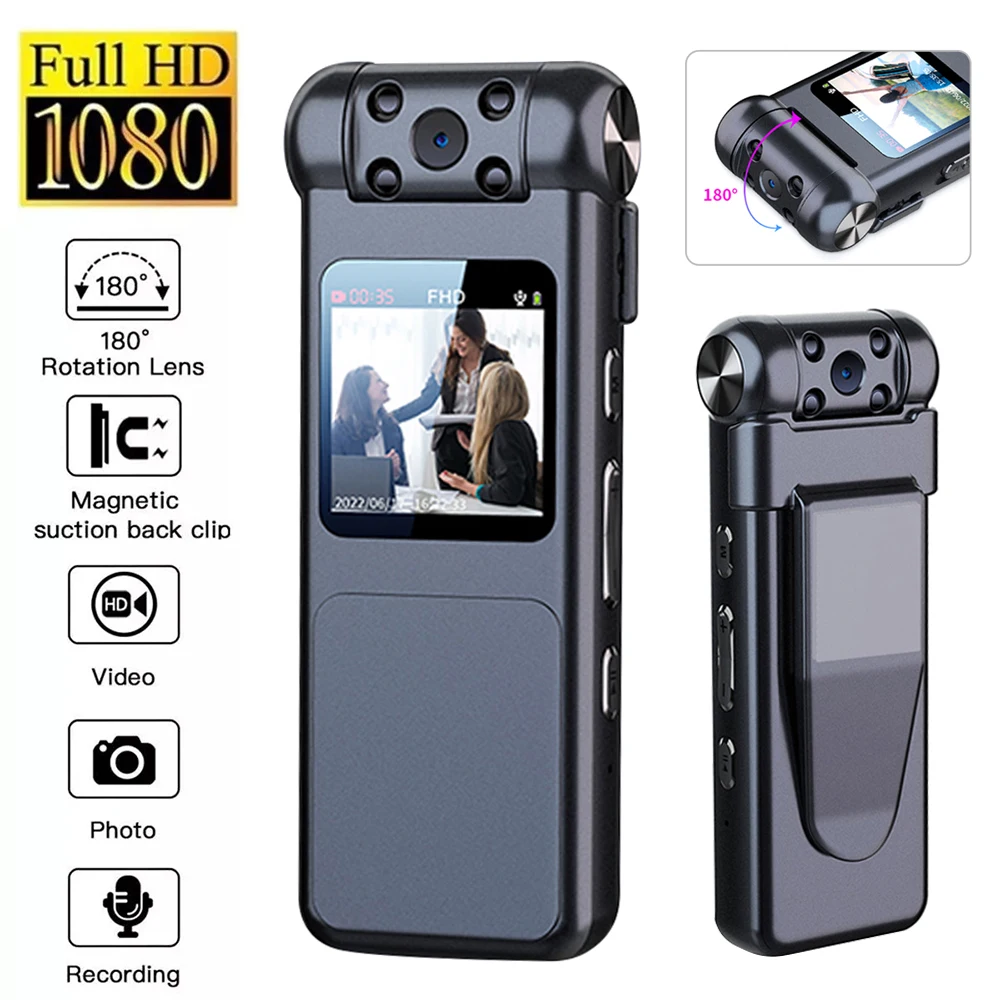 V18-Small-Body-Camera-LED-Screen-Cam-IR-Night-Vision-Body-Camera-1080P ...
