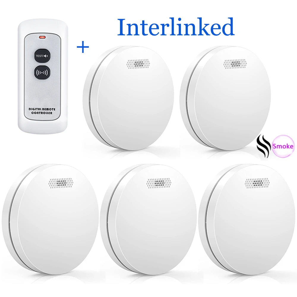 CPVAN Wireless Interconnected Smoke Alarm Sensor Home Security ...