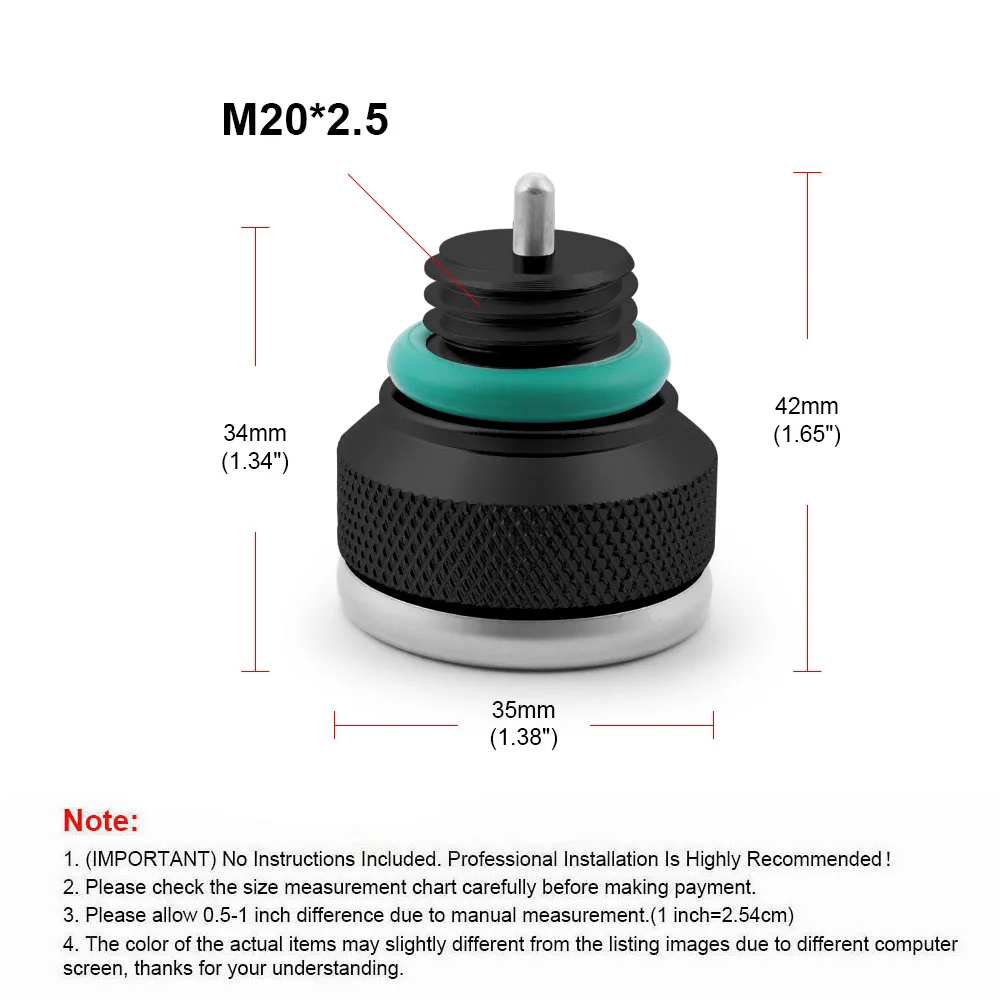 M20x2.5 Motorcycle Fuel Tank Caps Black/Silver Oil Temperature Gauge 0 ...