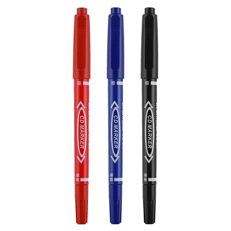 3Pcs-Permanent-Marker-Double-Head-Indelible-Marking-Pen-Waterproof-Ink ...