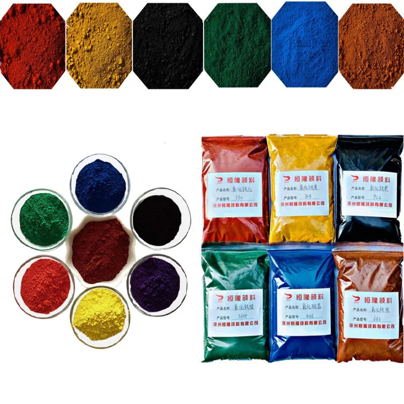 500g/bag 11 Color Iron Oxide Pigment Cement Additive Stone Brick Dyeing ...