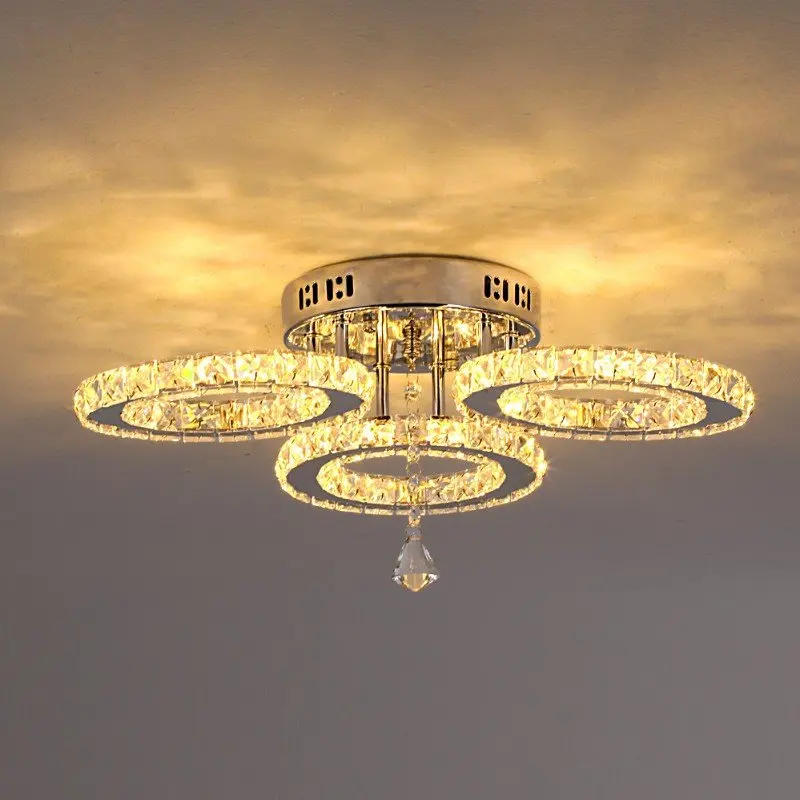 New-3-ring-crystal-ceiling-lamp-30W-led-lamps-Bright-and-energy-saving ...