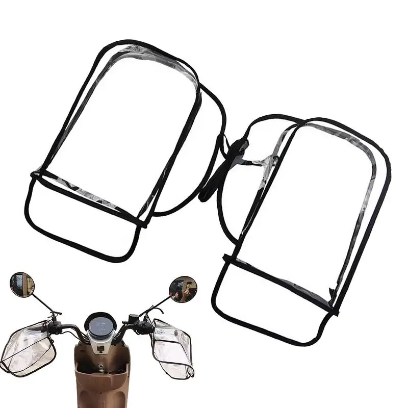 clear-waterproof-Handlebar-Mittens-motorcycle-Handlebar-rain-cover ...