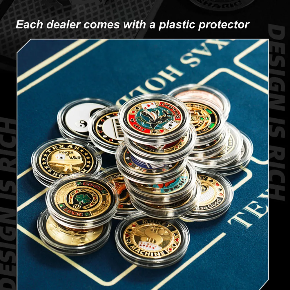 Multi-style-Metal-Card-Press-Poker-Chips-Game-Lucky-Coins-Dealer ...