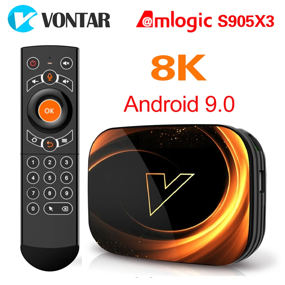VONTAR X3 8K Amlogic S905X3 4GB RAM 64GB TV Box Android 9.0 Set Top Box ...