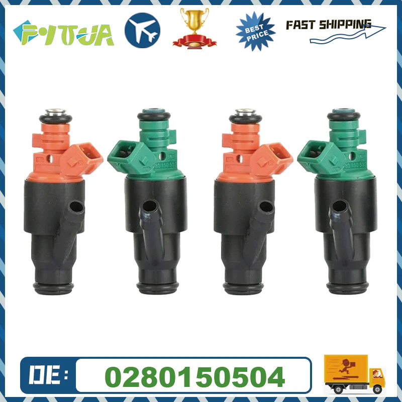 4pcs Fuel injector 2pcs 0280150502 2pcs 0280150504 For Kia Sportage 2 ...