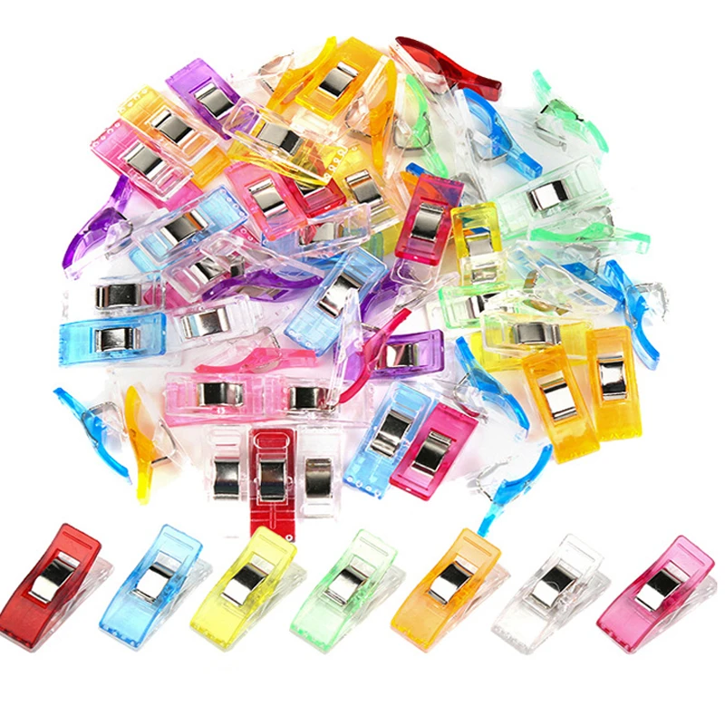 20/50Pcs Multipurpose Colorful Sewing Clips Plastic Clip Quilting Clip ...