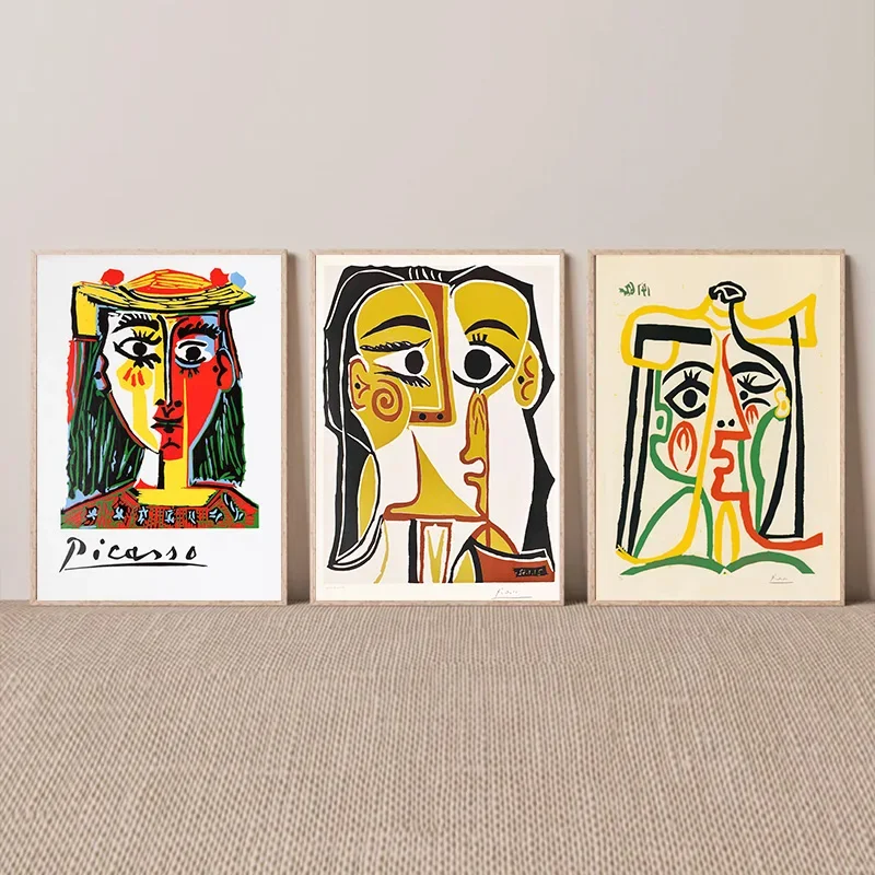 Abstract-Picasso-Gallery-Art-Wall-Art-Neutral-Tone-Corridor-Poster ...