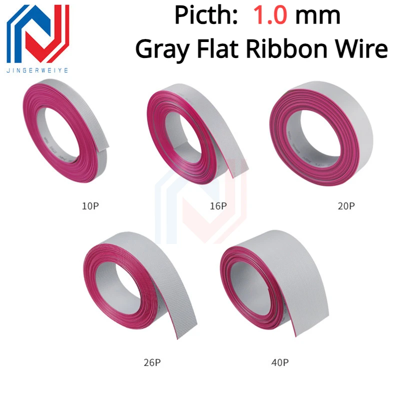 1Meter-1-0mm-Pitch-Grey-Flat-Ribbon-Cable-For-IDC-2-0MM-FC-Connector ...