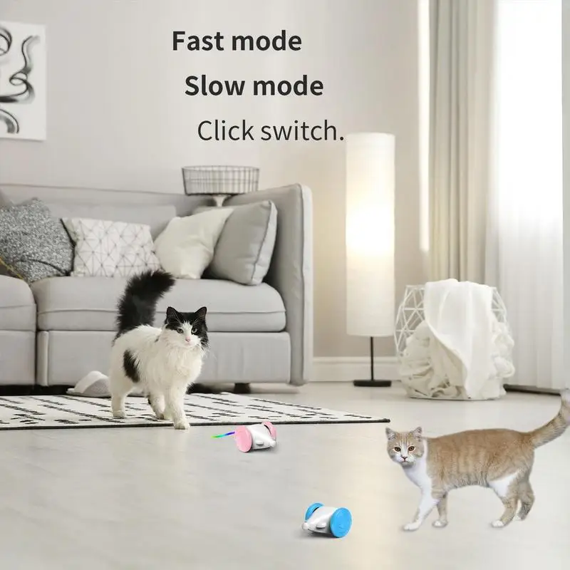 Interactive Mouse Cat Toy Moving Cat Mouse Toy For Indoor Cats USB ...